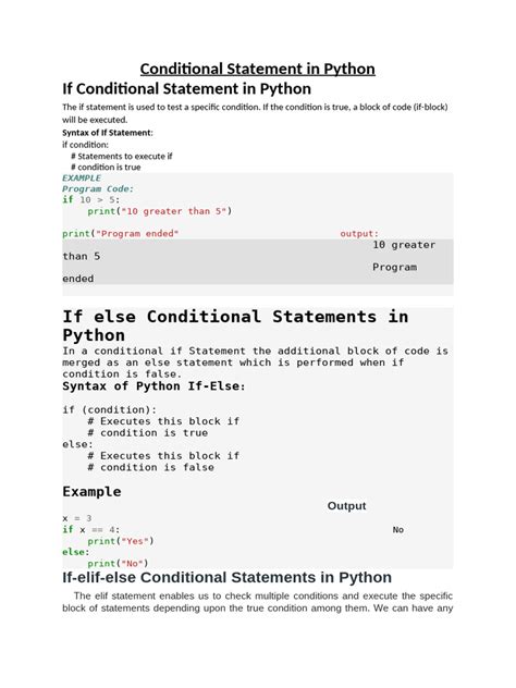 If Conditional Statement In Python 1 Pdf Control Flow Functional Programming
