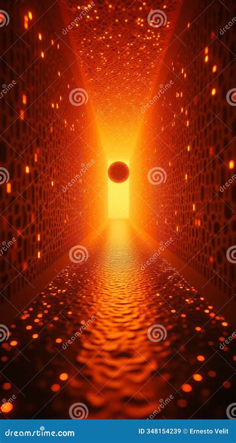 A Massive Digital Firewall Visualized As A Glowing Wall Of Intricate Hexagonal Patterns In Vivid