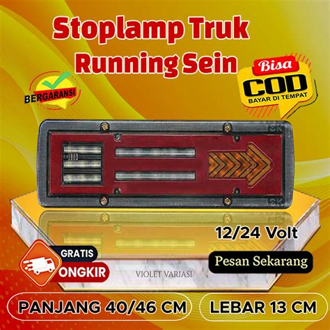 Lampu Variasi Led Stop Lamp Mobil Truk Running Sein 24 Volt Lampu Truk