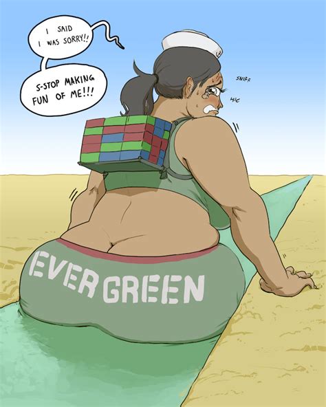 Rule 34 2021 Anthro Ass Ass Cleavage Blush Butt Crack Clothed Container Ship Ever Given Female