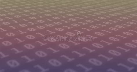 Image Of Circles And Binary Coding On Black Background Stock