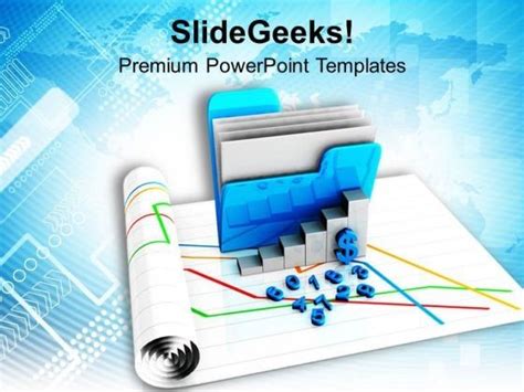 Image Of Bar Graph With Folder PowerPoint Templates Ppt Backgrounds For Slides