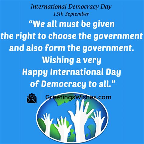 International Democracy Day Wishes 15th September Greetings Wishes