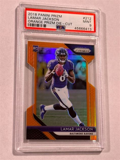 2018 Panini Prizm Rookie Orange Prizm 212 Lamar Jackson 249 Rc