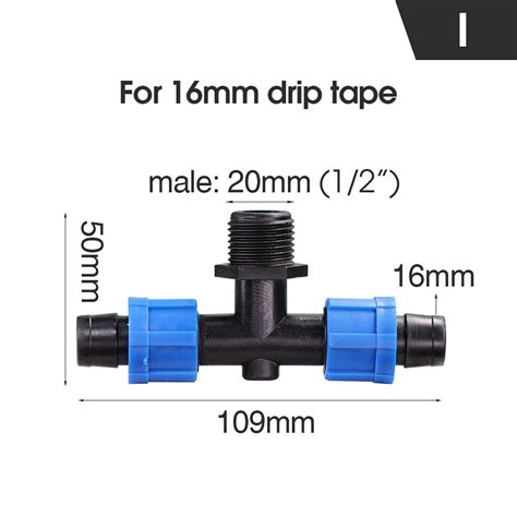 16mm High Quality Garden Hose Waterstop Barb Connector Irrigation Drip