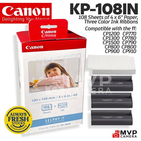 Canon KP IN KP IN KP KP KP N Color Ink Paper Set SELPHY CP Compact Printer MVP