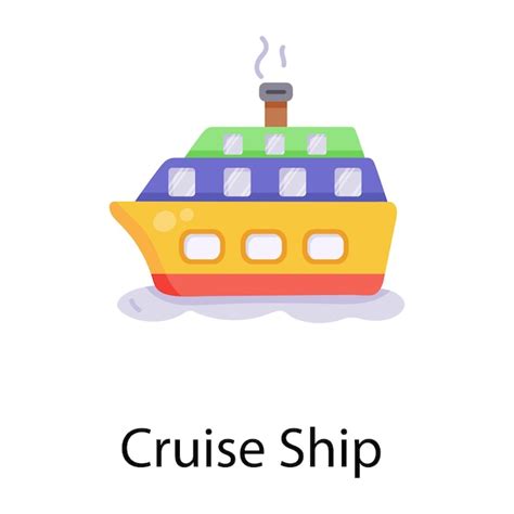 Premium Vector An Editable Flat Icon Of Cruise Ship