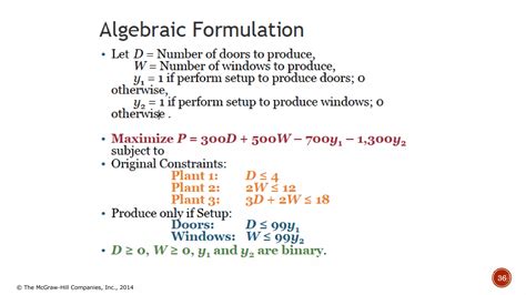 Using Binary Integer Linear Programming To Deal With Yes No Decisions Ppt