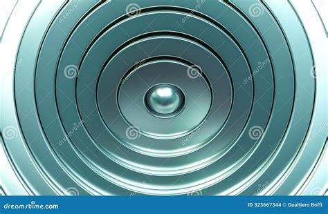 Shiny Metallic Concentric Circles Forming A Modern Background Design