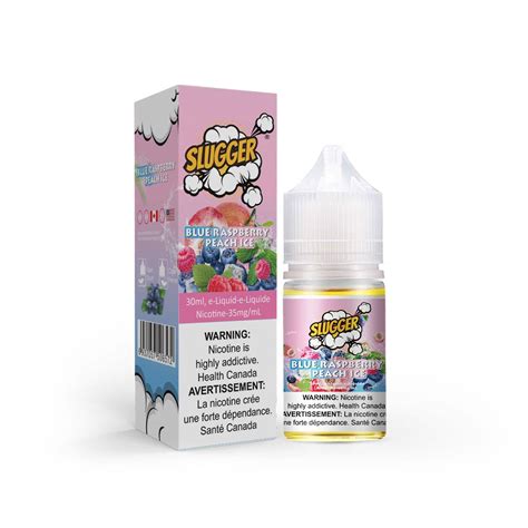 Slugger Blue Raspberry Peach Nic Salt De Vapours Area Pakistan