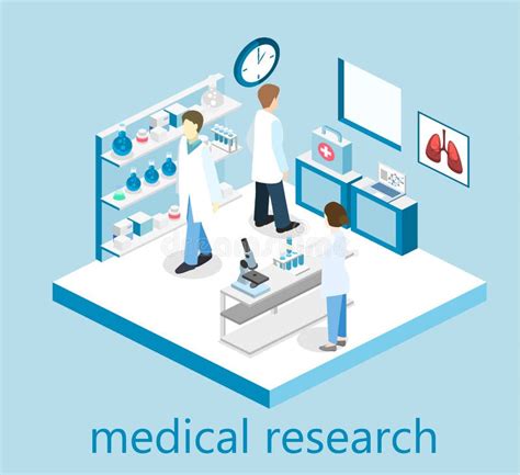 Isometric Flat 3d Concept Interior Of Science Laboratory Stock Illustration Illustration Of