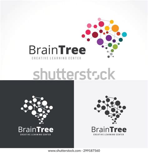 Brain Tree Creative Learning Logo Template Stock Vector Royalty Free