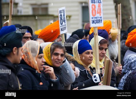 London February 20th 2014 Sikhs From All Over The Uk Gathered To