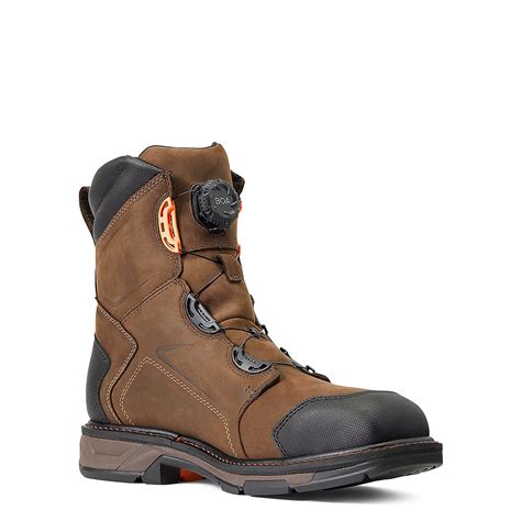 Ariat Mens Workhog Xt 8 In Boa Waterproof Carbon Toe Work Boots Academy