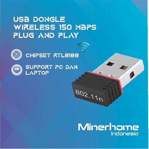 Jual Mini Usb Dongle Wifi 150 Mbps Receiver Adapter Wireless Shopee