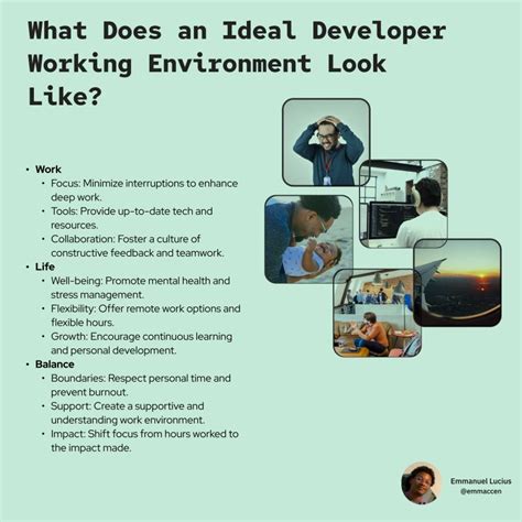 Emmanuel Lucius On Linkedin What Does An Ideal Developer Working
