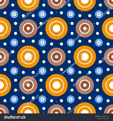 Seamless Geometric Pattern Circles Vector Art Stock Vector Royalty