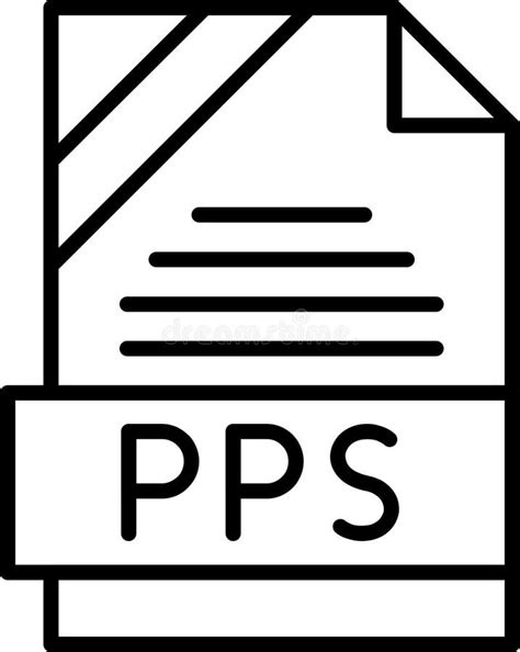 Pps Outline Vector Icon Stock Vector Illustration Of Microsoft 388819819