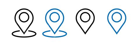 Premium Vector Thin Line Pin Point Location Icon