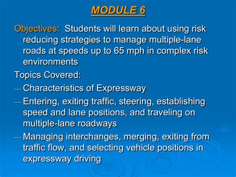 Expressway Driving Safety Risk Reduction Strategies