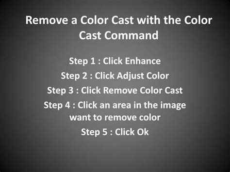 PPT Remove A Color Cast With The Color Cast Command PowerPoint Presentation ID