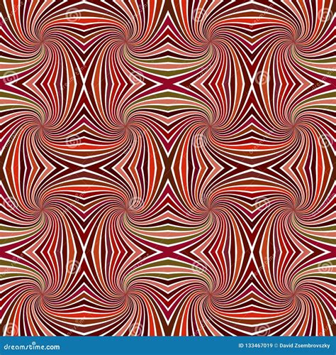 Brown Abstract Hypnotic Seamless Striped Spiral Pattern Background