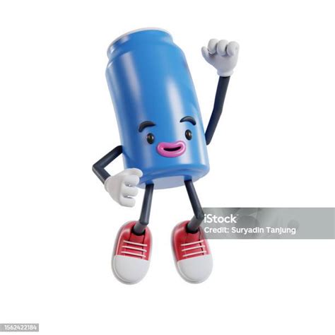 청량 음료 캔 만화 캐릭터 행복한 점프 행사 또는 행사 축하 감정에 대한 스톡 사진 및 기타 이미지 감정 건강관리와 의술 귀여운 Istock