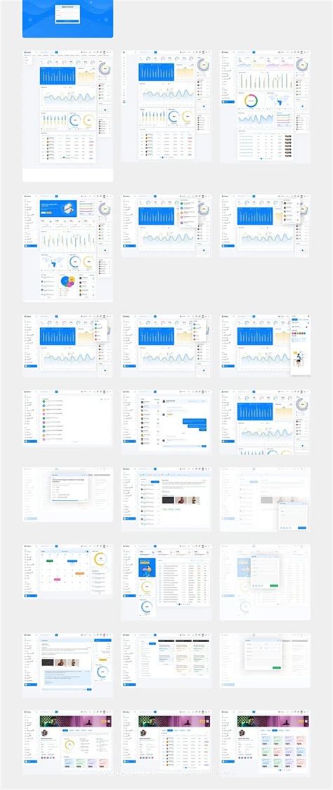 现代简约金融财务投资营销后台数据分析管理仪表盘ui用户界面模板素材 花瓣网