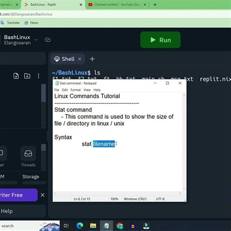 stat command in linux [தமிழில்] linux tamil shorts youtube