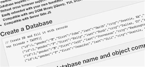 Bringing Database Features Into Javascript Applications Web Resources