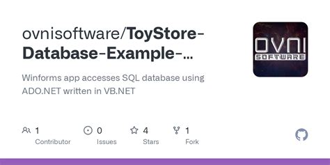 Github Ovnisoftwaretoystore Database Example Using Winforms Adonet