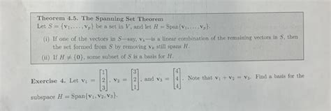 Solved Theorem 45 The Spanning Set Theorem Let S 1
