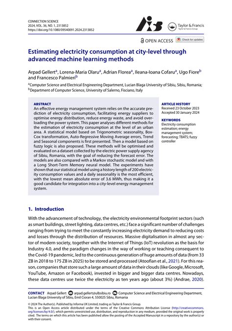 Pdf Estimating Electricity Consumption At City Level Through Advanced Machine Learning Methods
