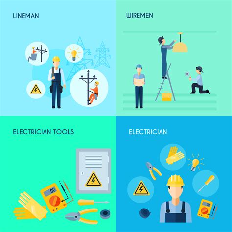 Electricity Set 2x2 Design 466434 Vector Art At Vecteezy