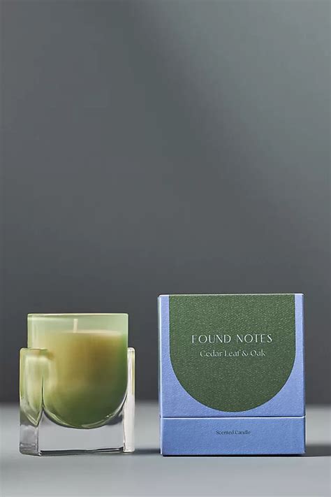 Found Notes Woody Cedar Leaf And Oak Boxed Candle Anthroliving