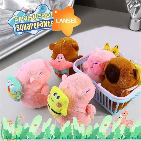 Lansel Capybara จี้ จําลอง Spongebob กระเป๋าเป้สะพายหลัง Capybara พวง