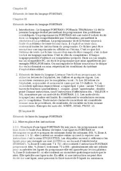 Batata Chapitre III Eléments de base du langage FORTRAN Chapitre III