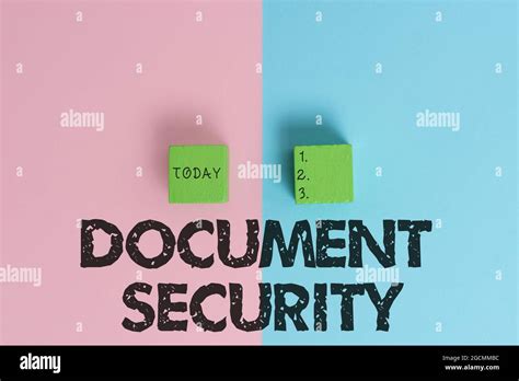 Sign Displaying Document Security Conceptual Photo Means In Which Important Documents Are Filed