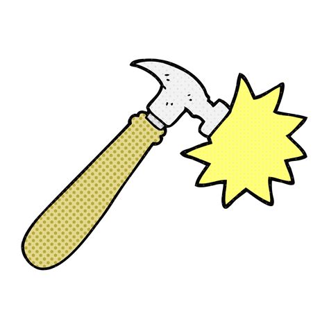 Hand Drawn Comic Book Style Cartoon Hammer 45212739 Png