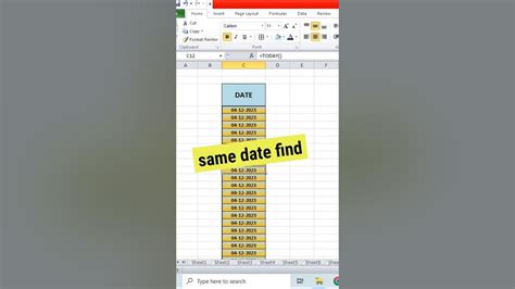 Date In Excel 😊 Excelfunction Excel Exceltricks Shorts New 283 Youtube
