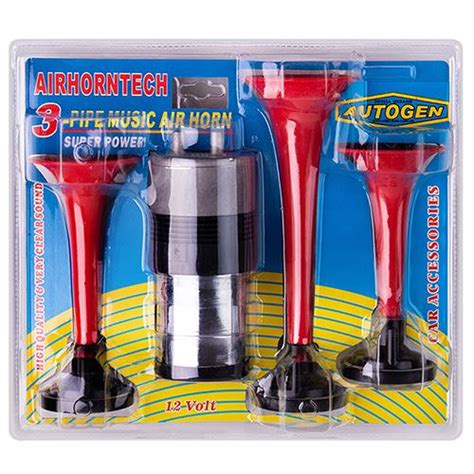 Сигнал повітряний 3 дудки пластик 12 V Червоний (SL-A1015) • Краща ціна ...