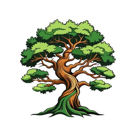 Vibrant Juniper Tree Design Stock Illustration Illustration Of Vector Foliage 362316755