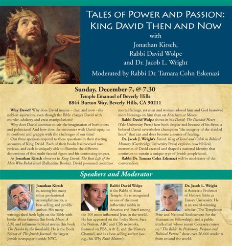 Tales Of Power And Passion King David Then And Now