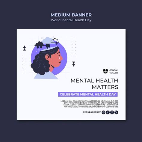 Free Psd World Mental Health Day Template Design