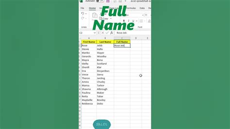 How To Combine First And Last Name In Excel Using Flash Fill Youtube