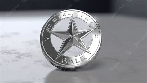 Silver Stellar Or Xlm Crypto Coin Rendered In A Playful Cartoon Style