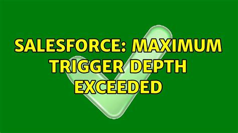 Salesforce Maximum Trigger Depth Exceeded 2 Solutions Youtube