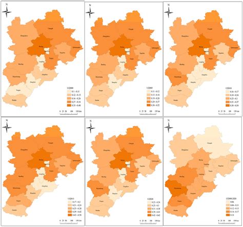 Comprehensive Urbanization Level Of The Bth In 20002019 Download