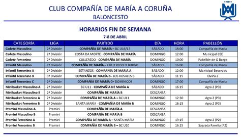 Partidos Fin De Semana 7 8 De Abril Noticias Club Compañía De María