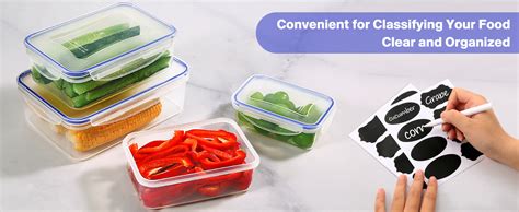 OSTBA APPLIANCE PCS Food Storage Container With Lids Airtight Plastic Food Containers For